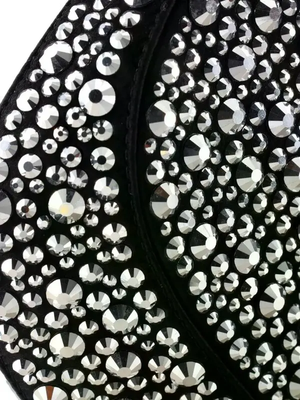 Prada Cleo Embellished Satin Shoulder Bag - Black