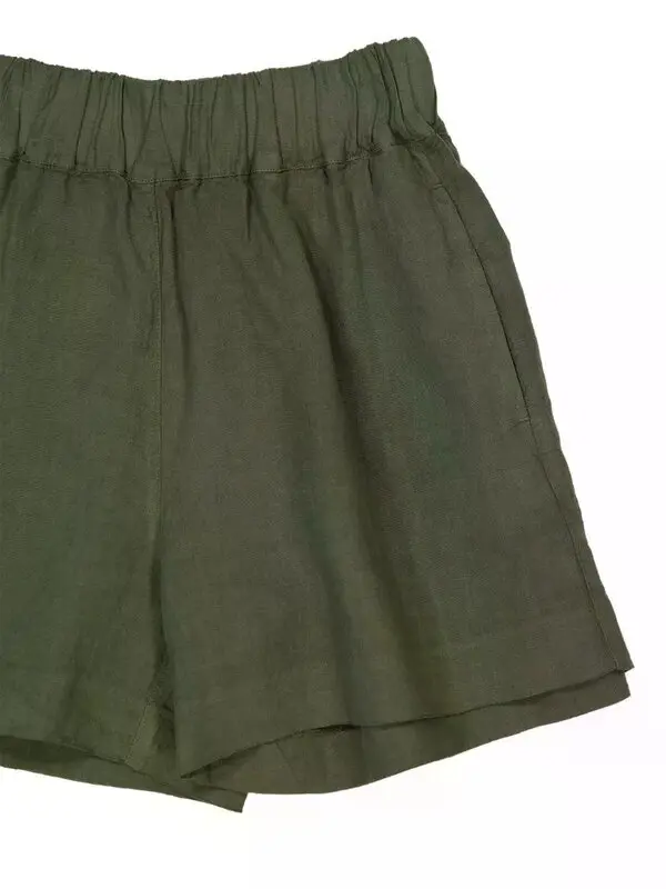 120% Lino Elasticated-waist Linen Shorts