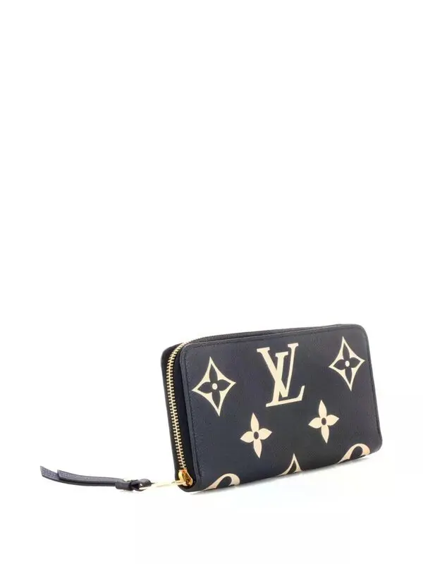 LOUIS VUITTON Zippy Wallet Bicolor Monogram Empreinte Giant Small Wallets - Black