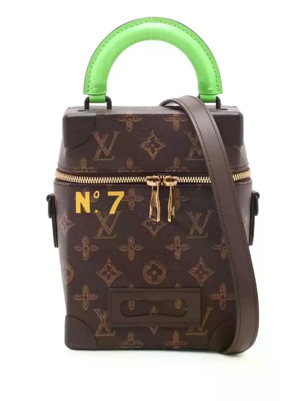 LOUIS VUITTON 2021-2026 Monogram No7 Vertical Box Trunk Satchel - Brown