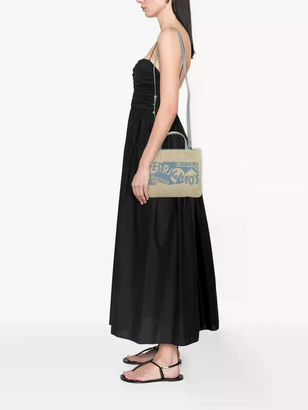 FERRAGAMO Medium Raffia Shopping Tote