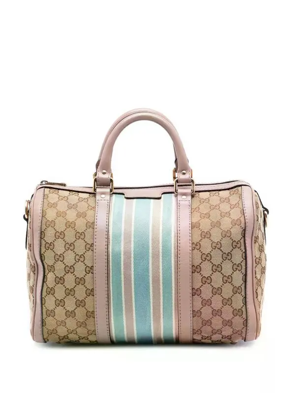 Gucci Gg Canvas Web Joy Boston Satchel - Neutrals