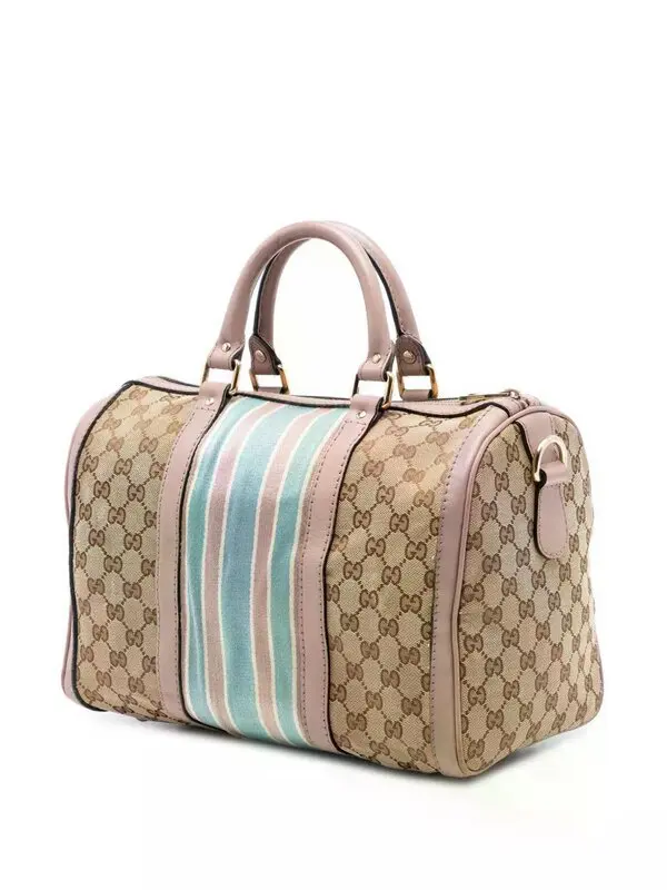 Gucci Gg Canvas Web Joy Boston Satchel - Neutrals