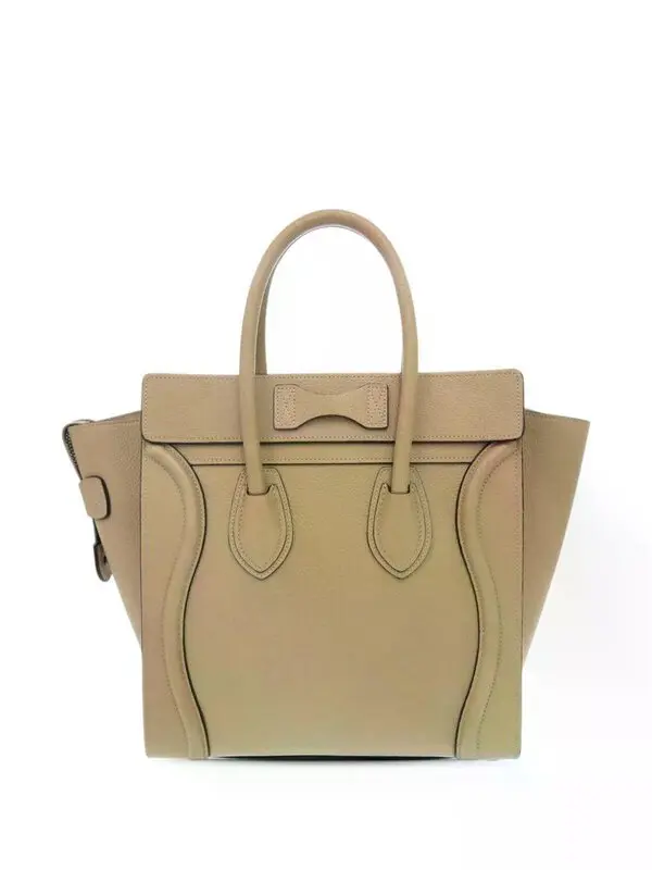 Celine 2020 Micro Drummed Calfskin Luggage Tote - Neutrals