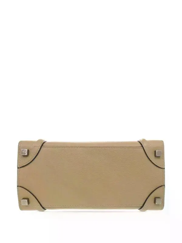 Celine 2020 Micro Drummed Calfskin Luggage Tote - Neutrals