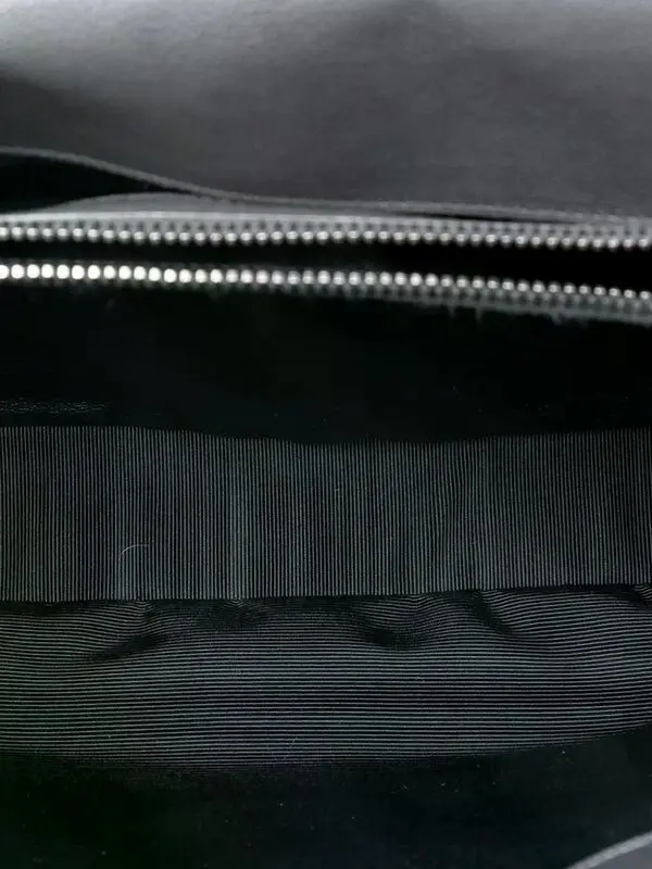 Saint Laurent 2015 Large Chevron Sheepskin Monogram College Satchel - Grey