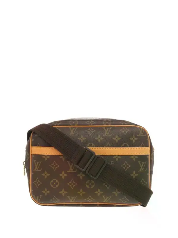 LOUIS VUITTON 2002 Monogram Reporter Pm Crossbody Bag - Brown