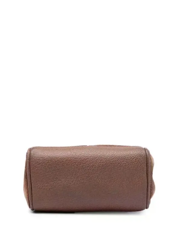 Gucci 20th Century Mini Suede Bamboo Satchel