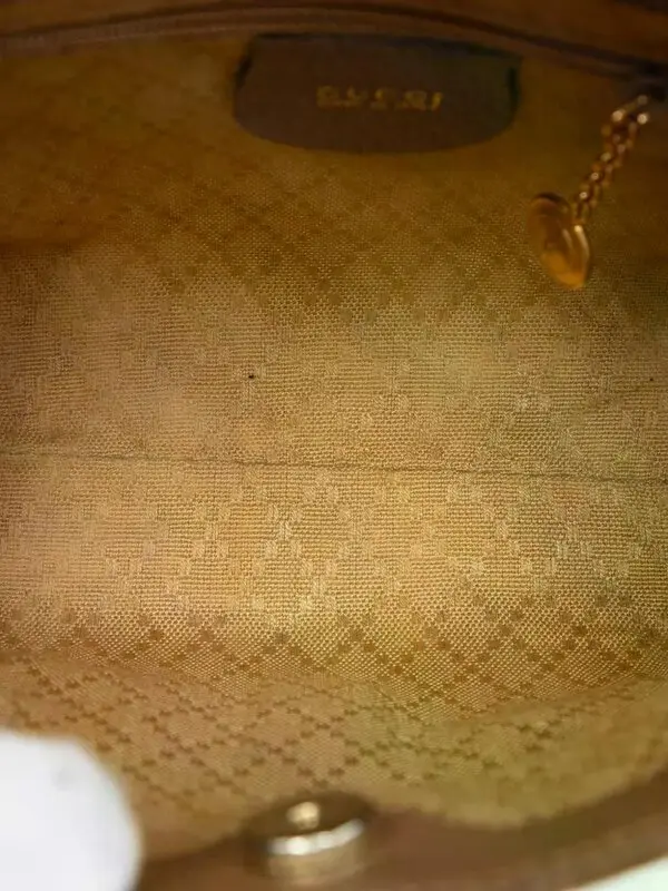 Gucci 20th Century Mini Suede Bamboo Satchel