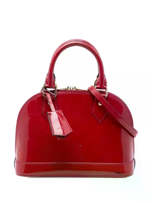 LOUIS VUITTON 2013 Monogram Vernis Alma Bb Satchel - Red
