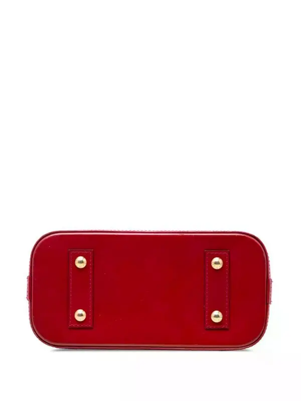LOUIS VUITTON 2013 Monogram Vernis Alma Bb Satchel - Red