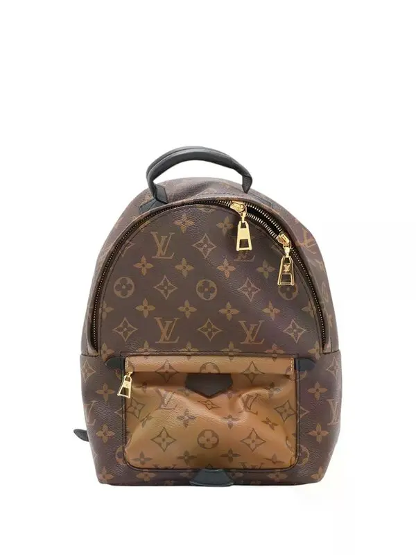 LOUIS VUITTON 2019 Monogram Reverse Palm Springs Pm Backpack - Brown
