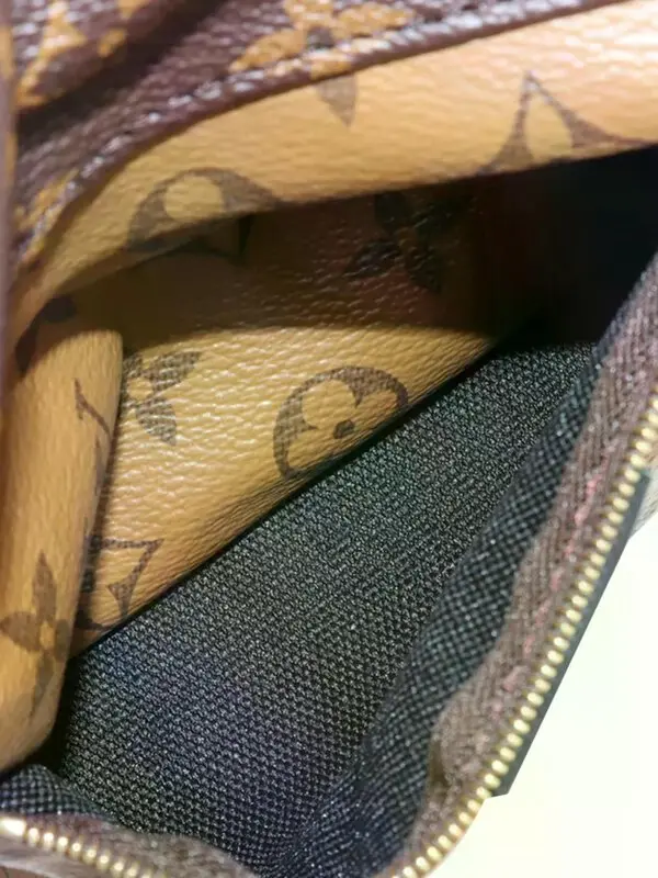 LOUIS VUITTON 2019 Monogram Reverse Palm Springs Pm Backpack - Brown