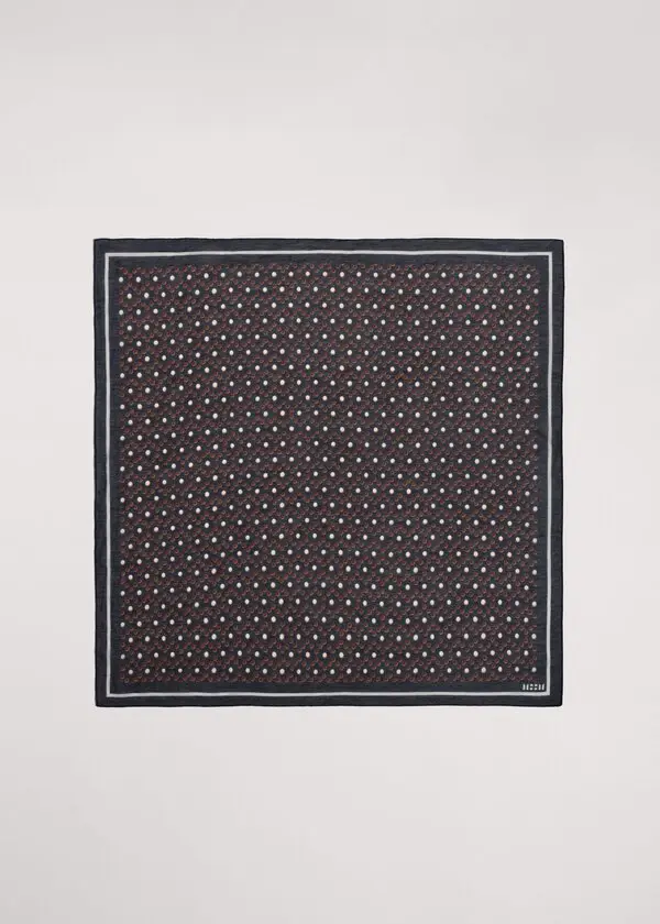 ME+EM Zig Zag Dot Scarf Black-ecru - Black/ecru