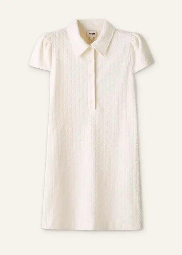 ME+EM Jacquard Towelling Mini Dress - Cream