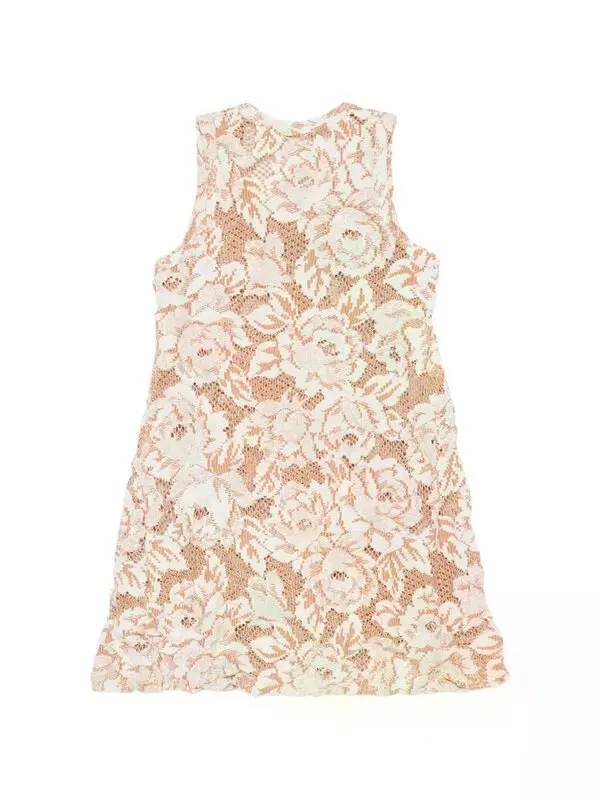 Comme Des Garçons Sleeveless Floral Lace T-shirt - Neutrals