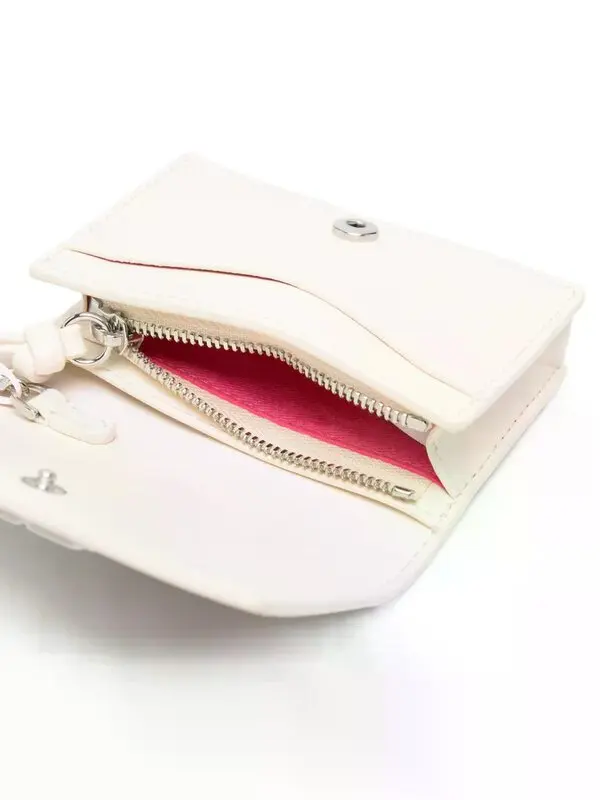 GANNI Raspberry-print Leather Wallet