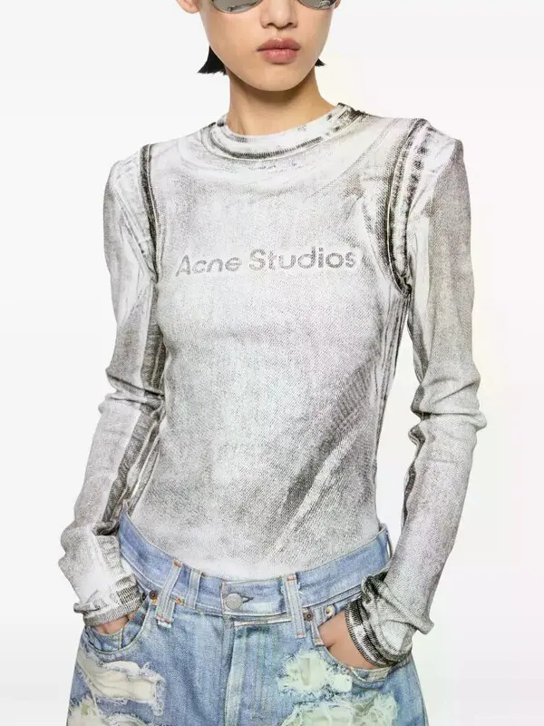 Acne Studios Logo-print Long-sleeve Top