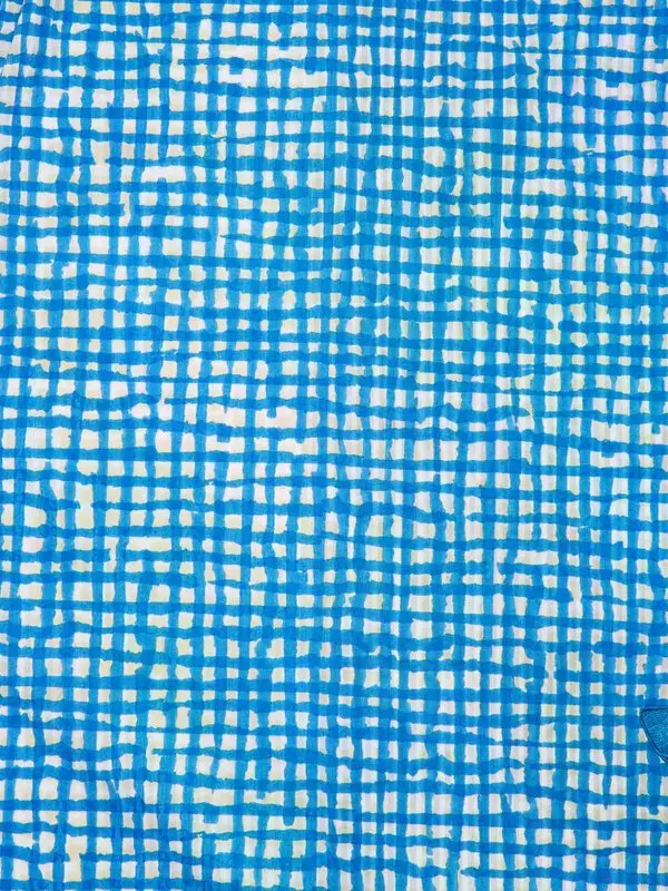 Paul Smith Fish Check-pattern Cotton Scarf