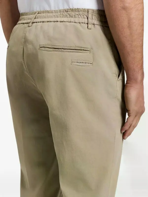 Peserico Elasticated-waistband Turn-up Trousers - Neutrals