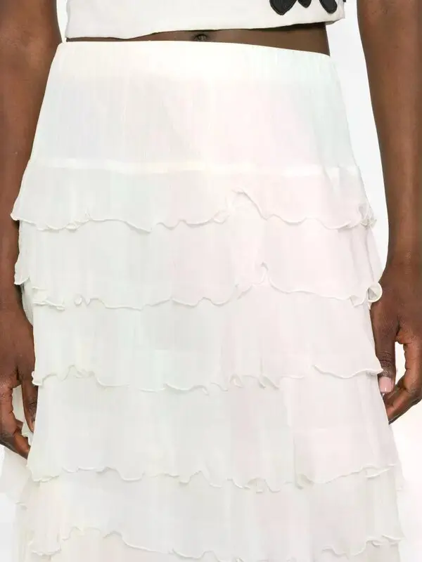 MONOCHROME Mlmtritone Ruffled Tiered Midi Skirt