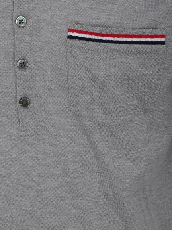 Thom Browne Cotton Polo Shirt - Grey
