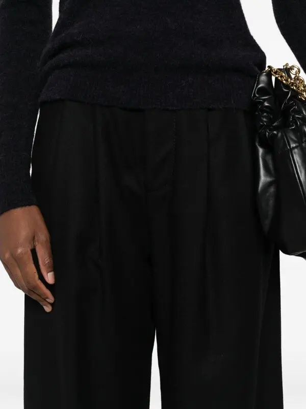 SUSANNE BOMMER Cotton Blend Trousers - Black