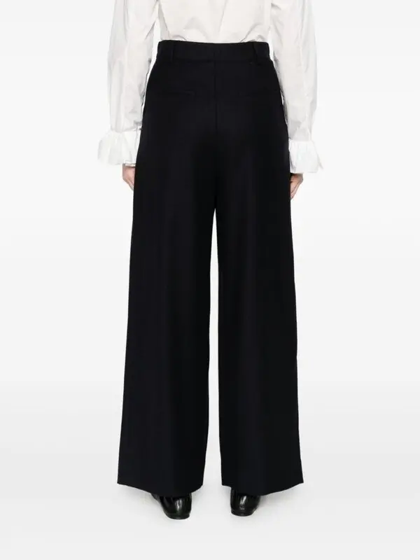 SUSANNE BOMMER Silk Blend Wide Leg Trousers