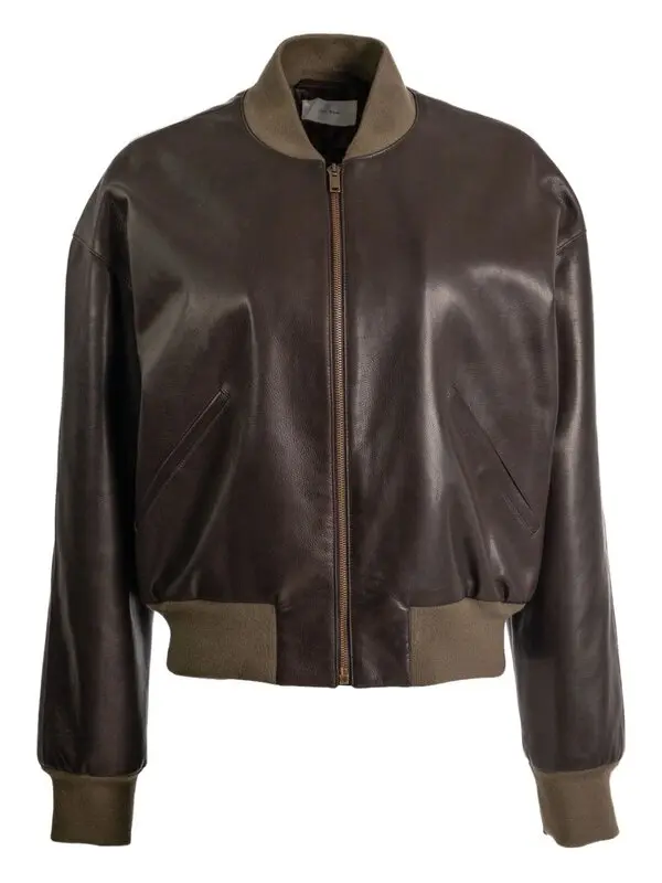 THE ROW Morisel Leather Jacket - Brown