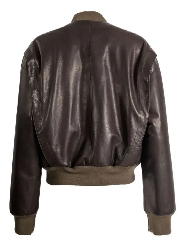 THE ROW Morisel Leather Jacket - Brown