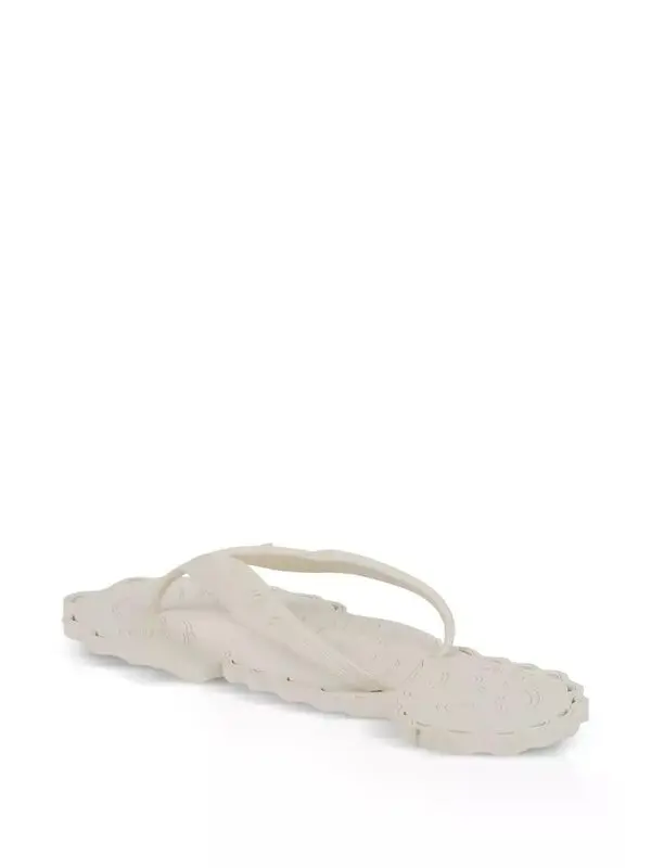 Zimmermann Scalloped-edge Flip-flops - Neutrals