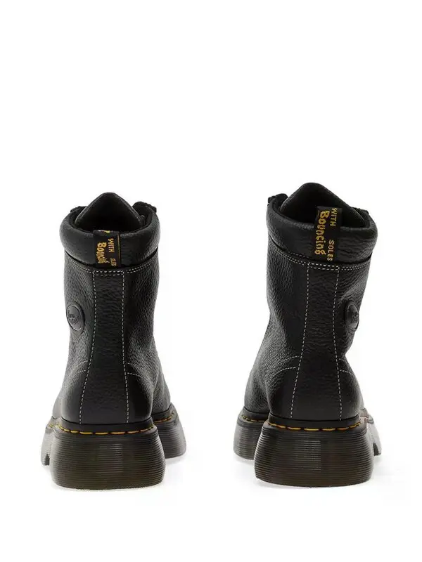 Dr. Martens Buzz 8i Pebbled-leather Lace-up Boots - Black