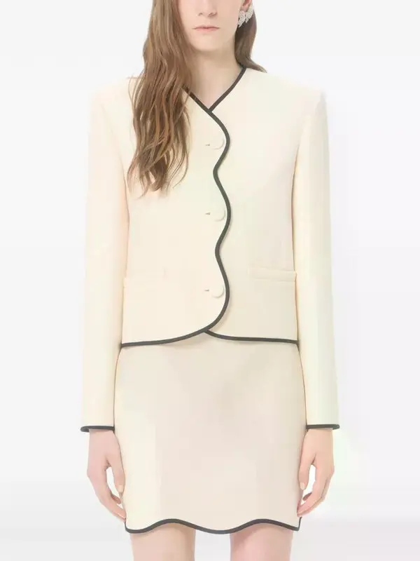 Valentino Garavani Crepe Couture Jacket - Neutrals