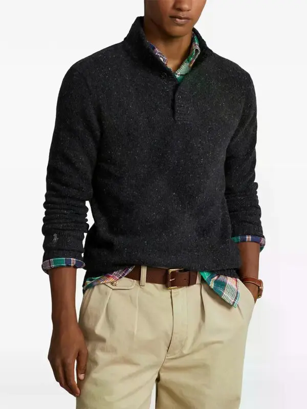 Polo Ralph Lauren Button-neck Sweater - Grey