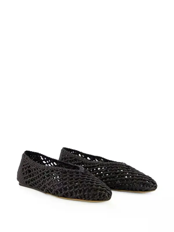 Le Monde Beryl Regency Knotted Leather Ballet Flats