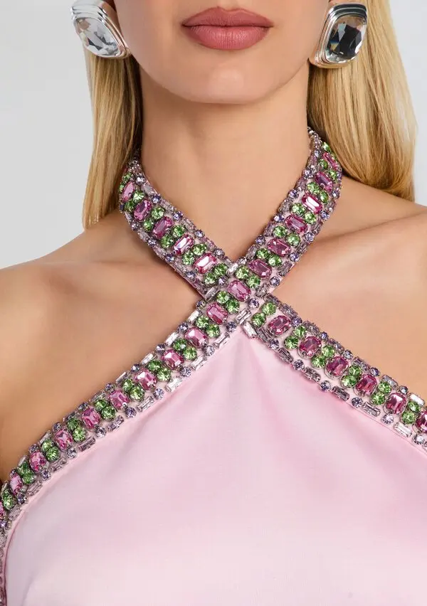 Retrofete Sabry Embellished Mini Dress