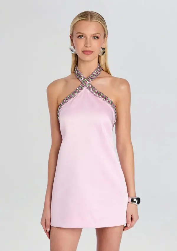 Retrofete Sabry Embellished Mini Dress