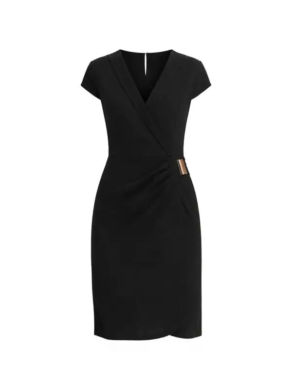 MORGAN Buckle-detail Wrap Mini Dress