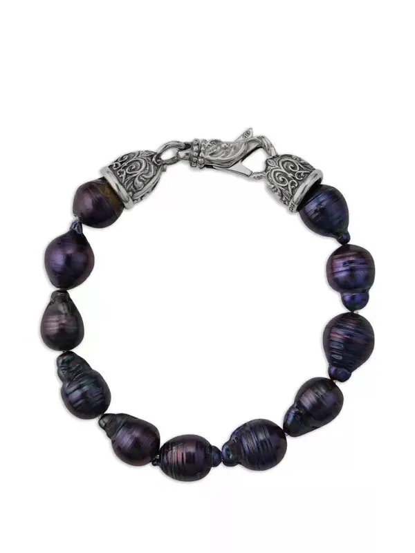 Emanuele Bicocchi Large Baroque Pearl Bracelet - Silver