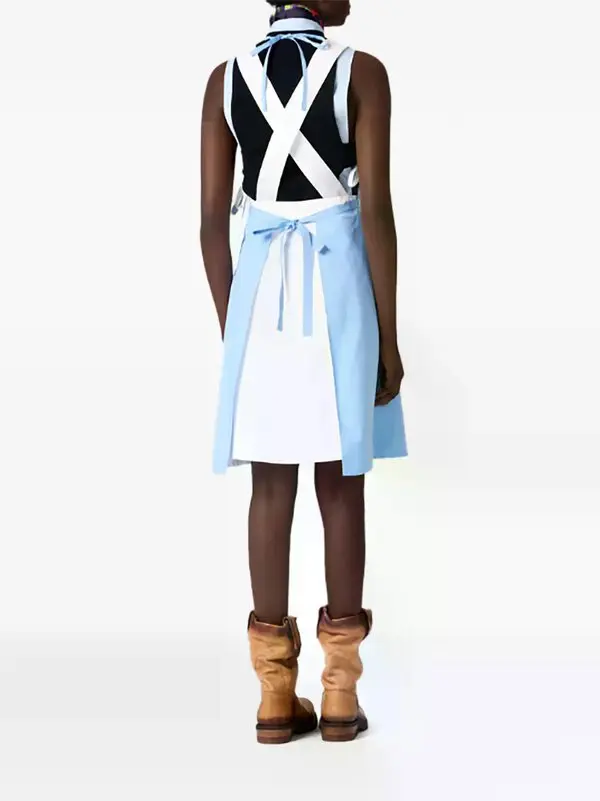 Miu Miu Tie-fastening Apron - Blue