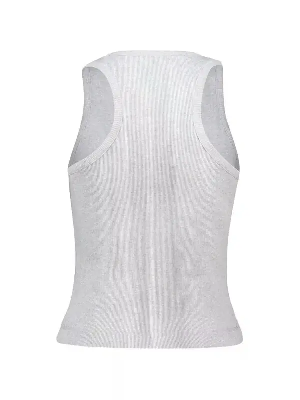 Casablanca Ribbed-knit Tank Top - Grey