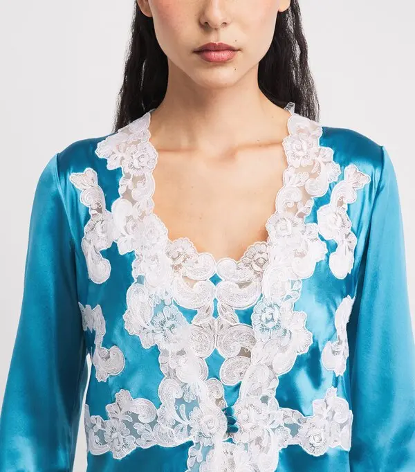 Loretta Caponi Silk Viva Robe