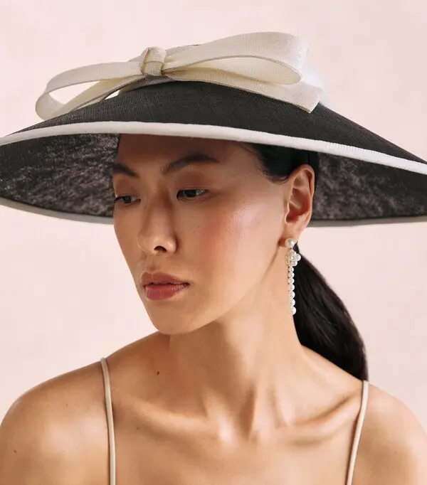 RACHEL TREVOR-MORGAN Straw Bow Percher Hat