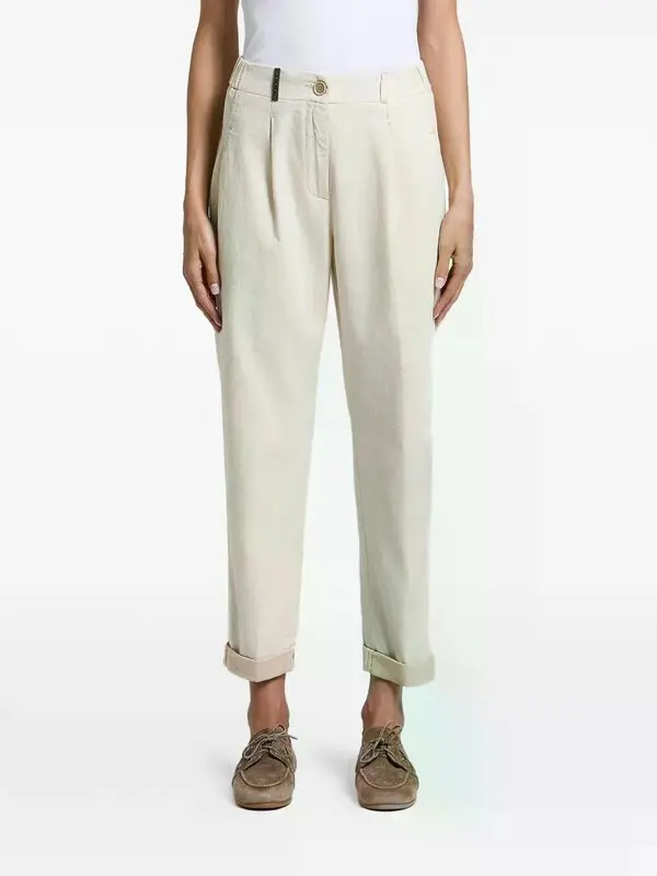 Peserico Pleated Trousers With Elasticated Waistband