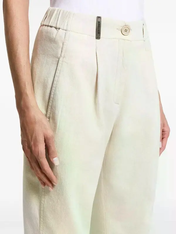 Peserico Pleated Trousers With Elasticated Waistband