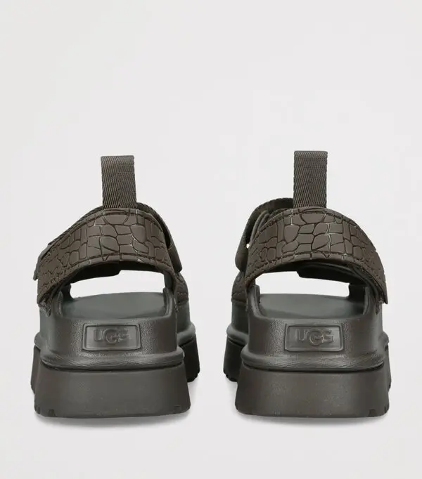 UGG Croc-embossed Goldenglow Sandals - Grey