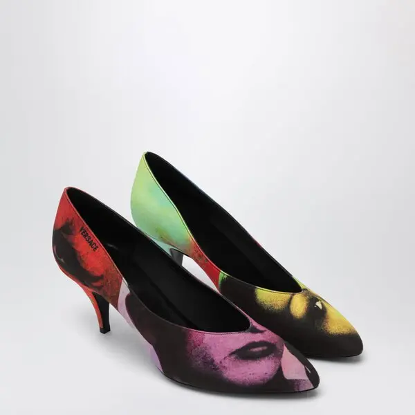 Versace Tina Pumps With Party Print - Multicolor