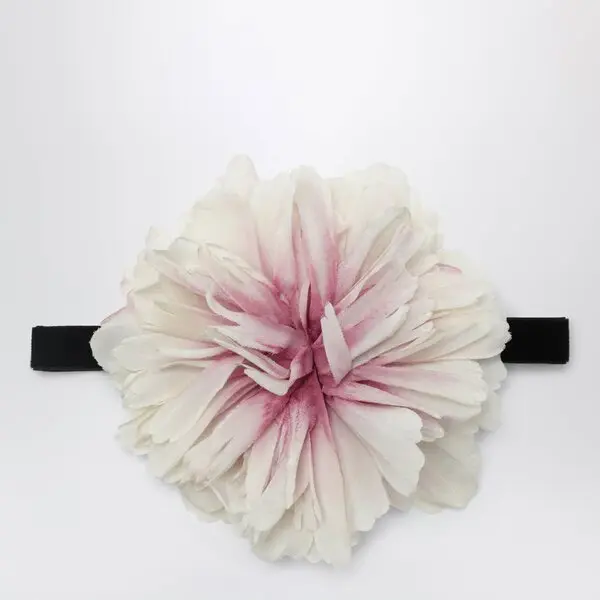 Dolce & Gabbana Choker With Flower - White