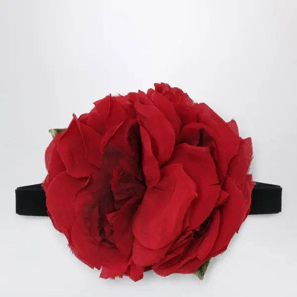 Dolce & Gabbana Choker With Flower Detail - Red