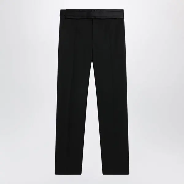 Dolce & Gabbana Wool And Silk Tuxedo Trousers - Black